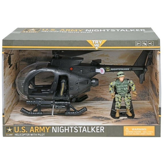 U.S. Army Night Stalker Helicopter with Soldier Figure and Light/Sound ...
