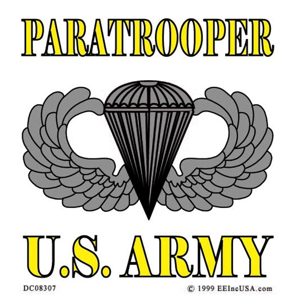 Eagle Emblems DC8307 Sticker - Army Paratrooper, Basic - Clear Vinyl ...