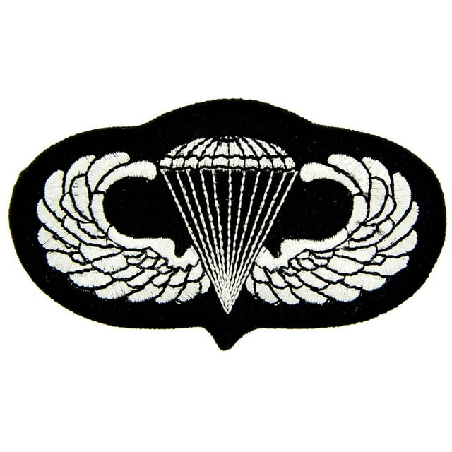 U.S. Army Paratrooper Wings Patch Black & White 3" - Walmart.com