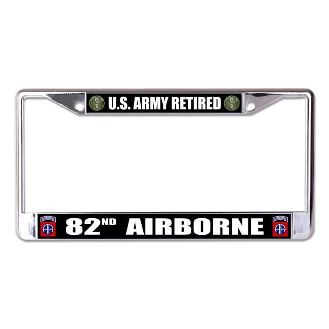 U.S. Army Retired 82nd Airborne Chrome License Plate Frame - Walmart.com
