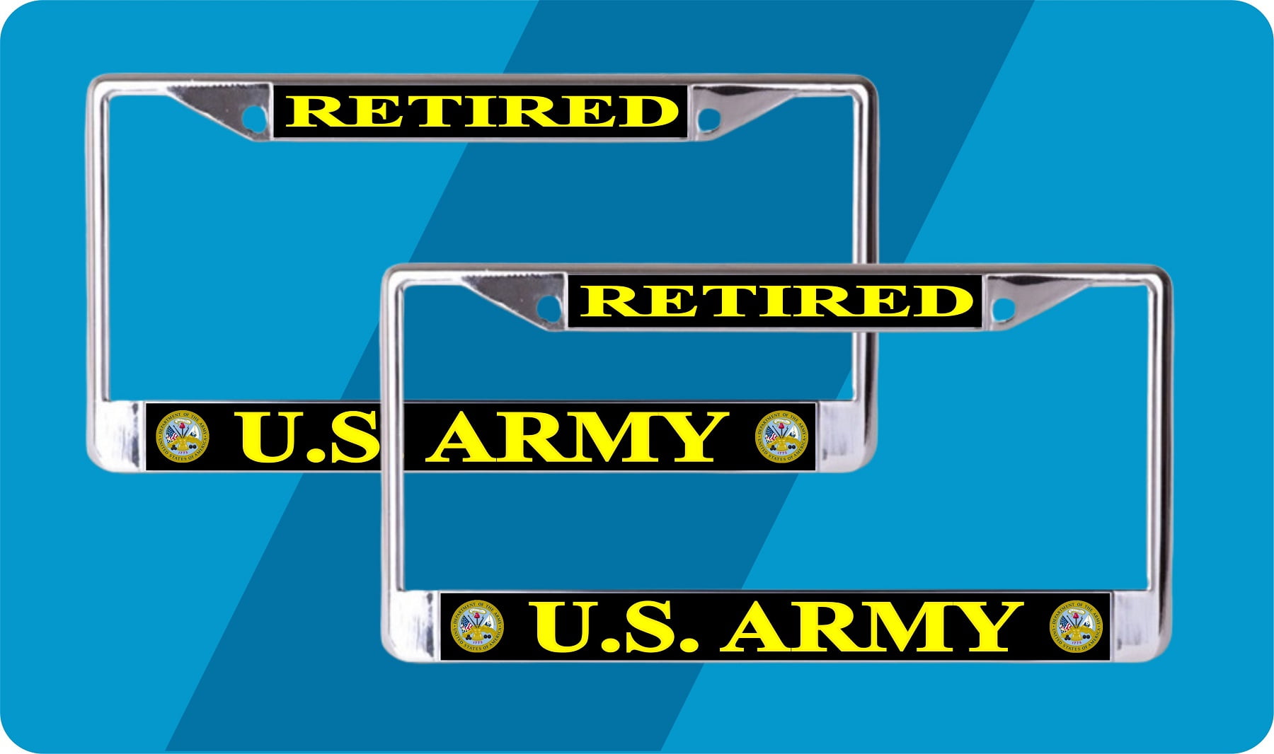 U.S. Army Retired License Plate Frame 2 pack - Walmart.com