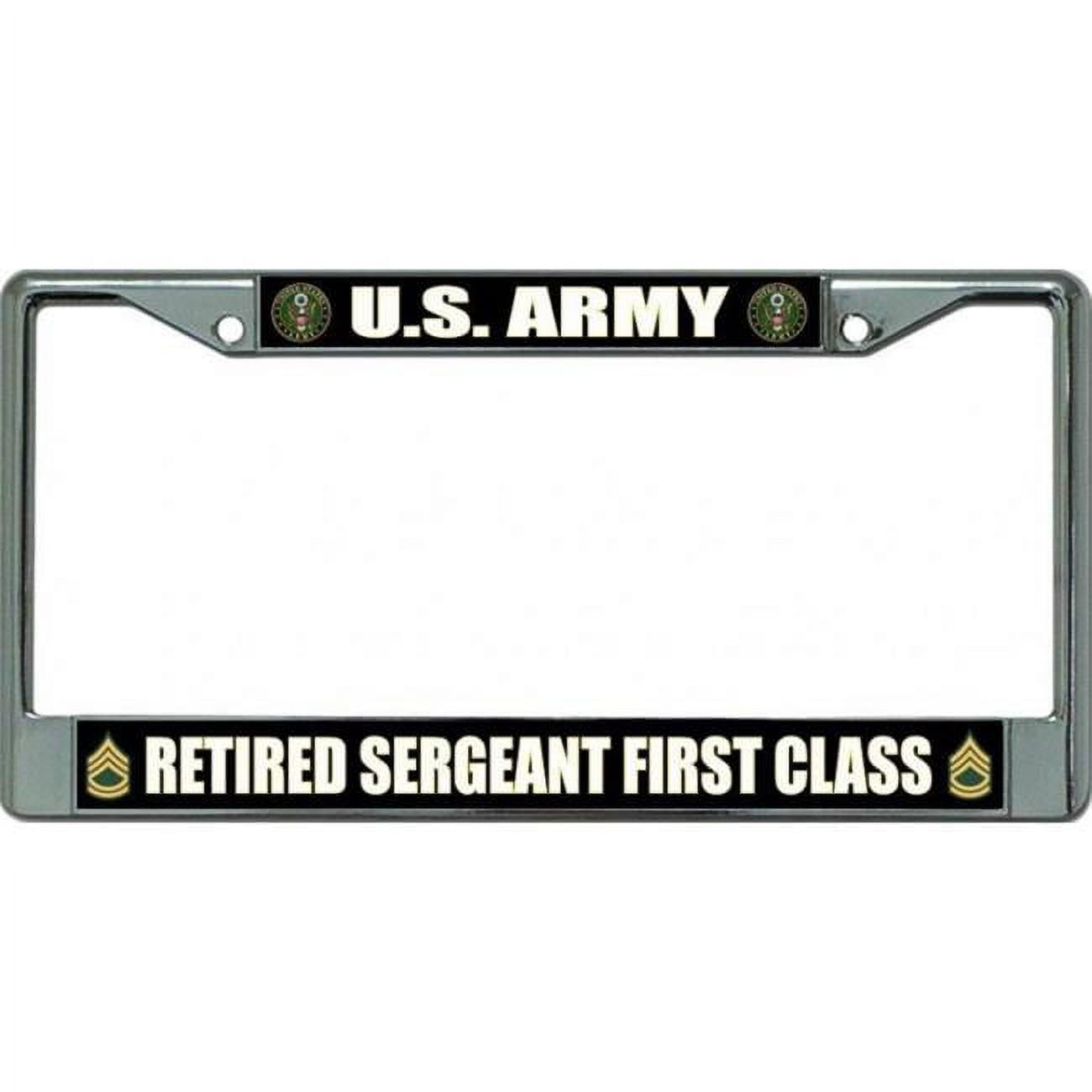 U.S. Army Retired Sergeant First Class Chrome License Plate Frame ...