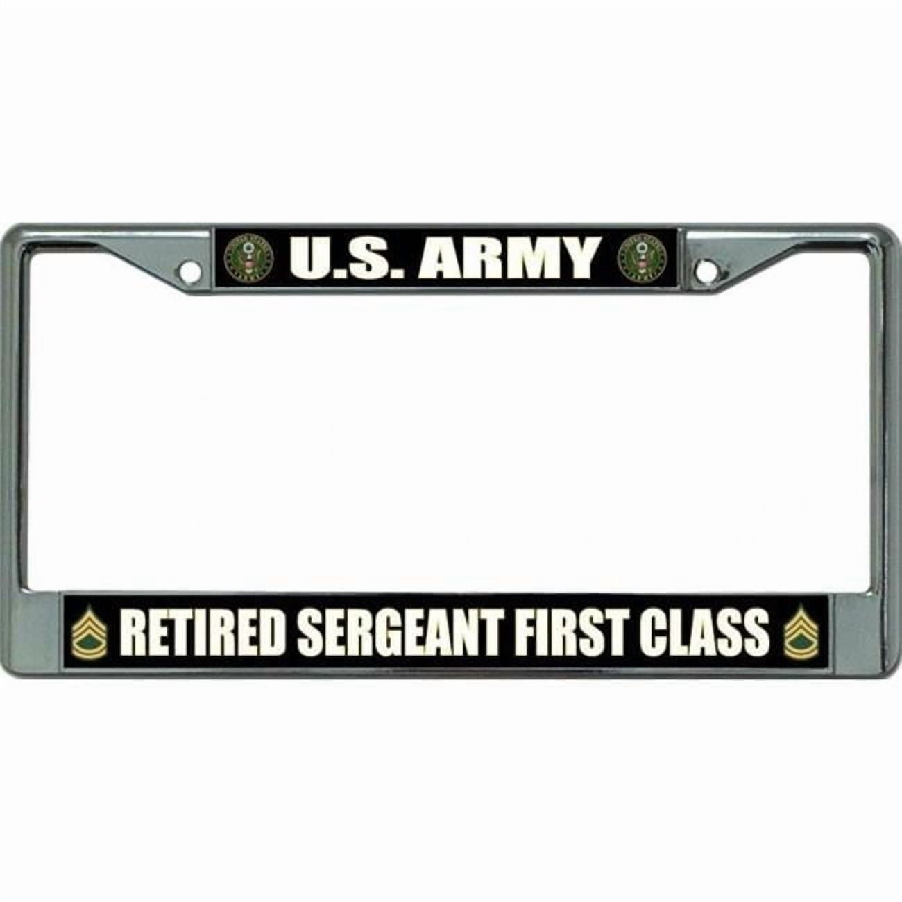 U.S. Army Retired Sergeant First Class Chrome License Plate Frame ...
