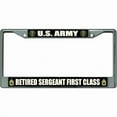 U.S. Army Retired Sergeant First Class Chrome License Plate Frame ...