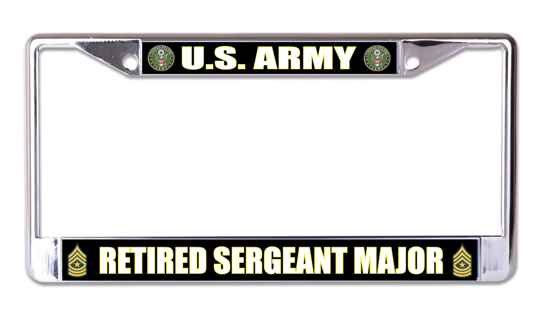 U.S. Army Retired Sergeant Major Chrome License Plate Frame - Walmart.com