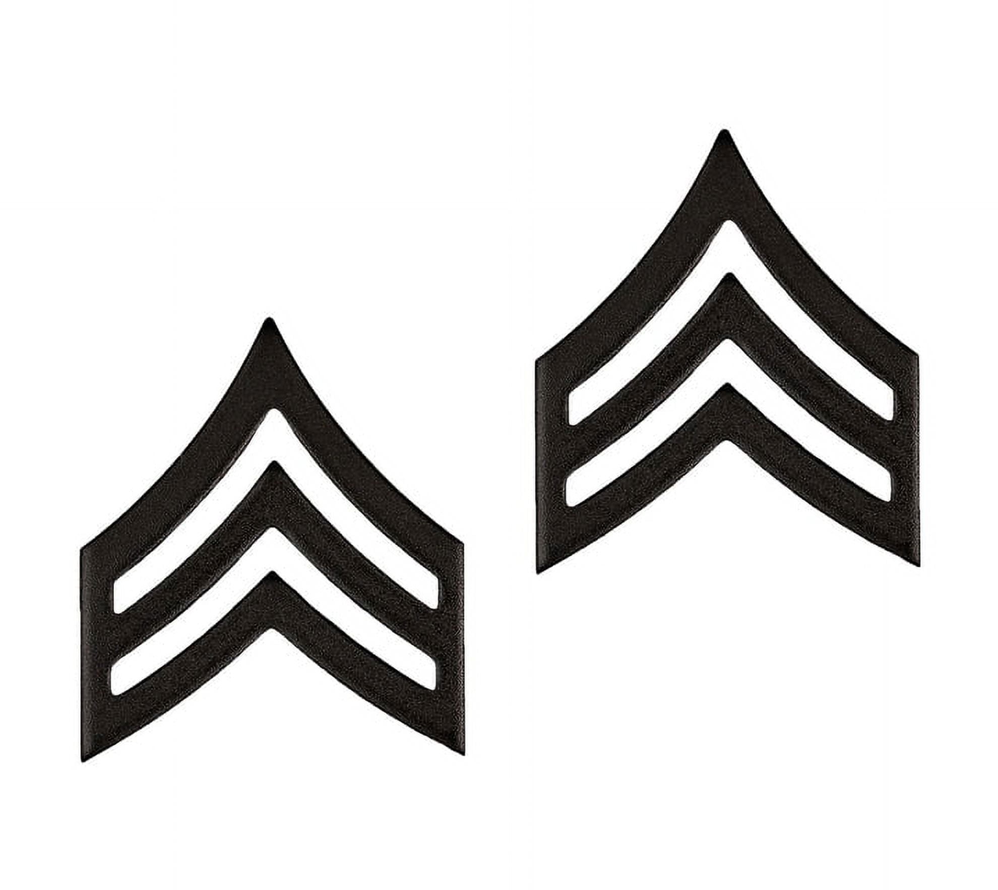 U.S. Army Sergeant Black Metal Rank Pin STA-BRITE - Walmart.com