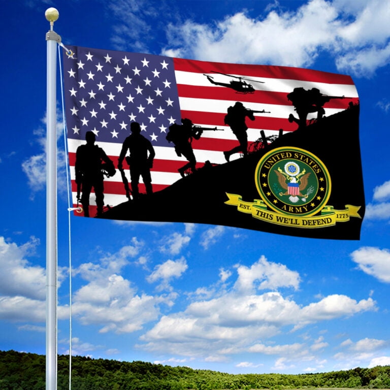 U.S. Army Veteran Flag This we'll Defend flags Polyester 3x5 FT Indoor ...