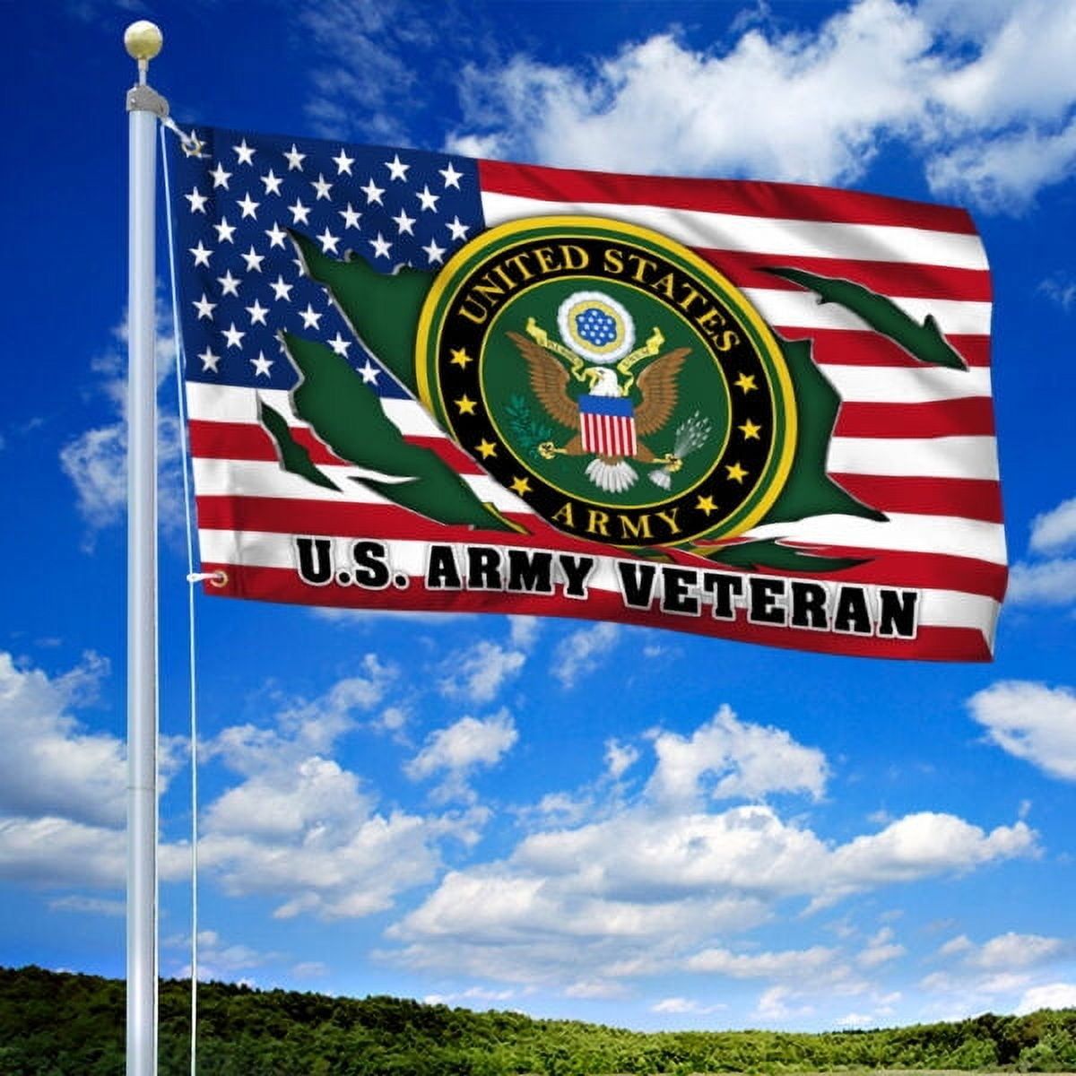 U.S. Army Veteran Flag United States Military flags Polyester 3x5 FT ...