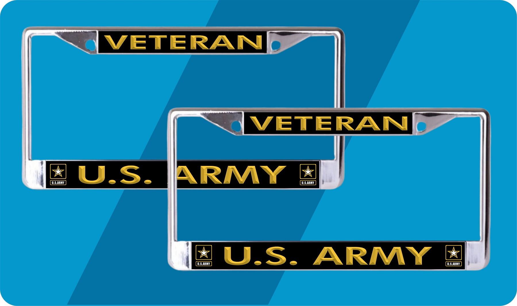 U.S. Army Veteran License Plate Frame 2 Pack - Walmart.com