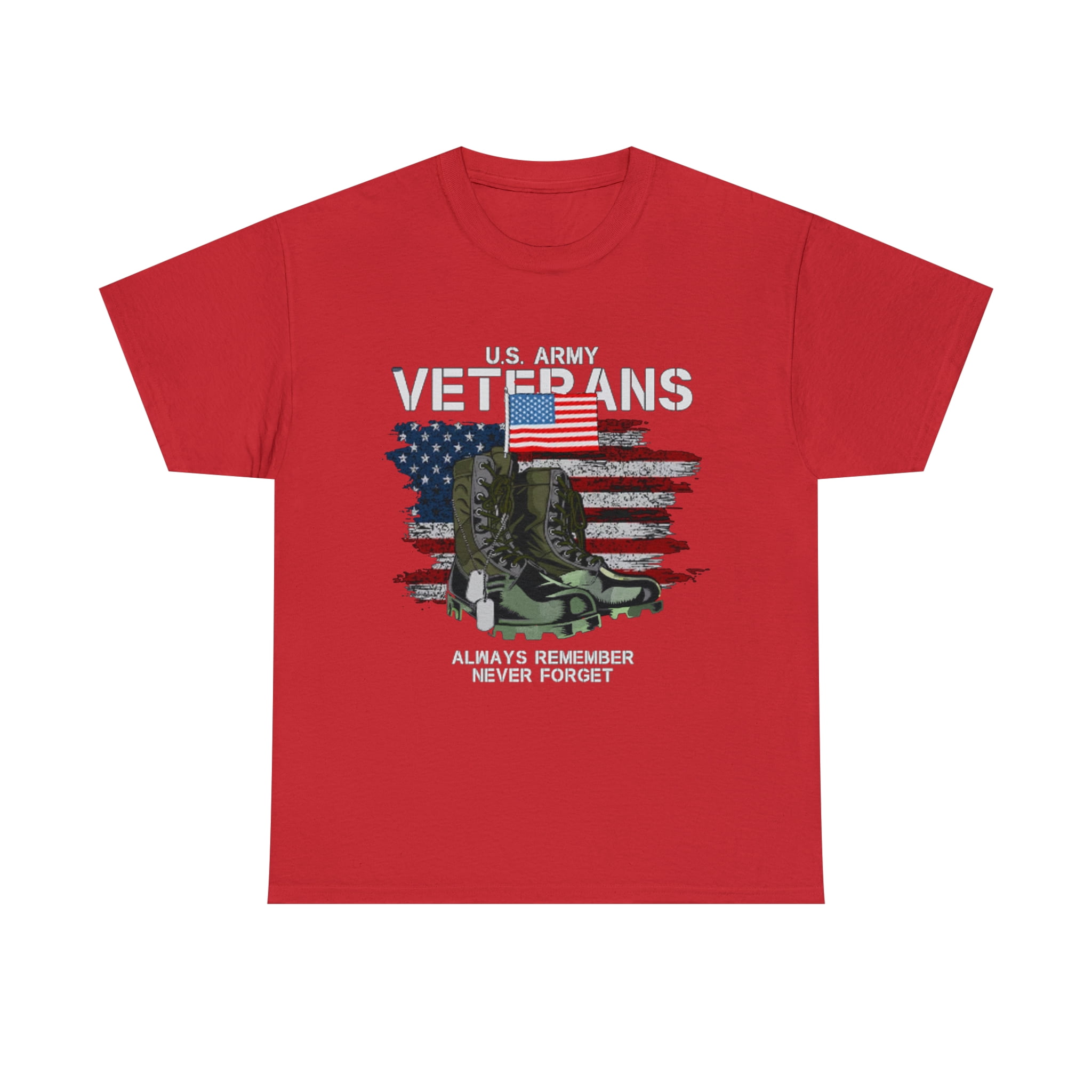 U.S. Army Veterans. Always Remember Never Forget T-shirt - Walmart ...