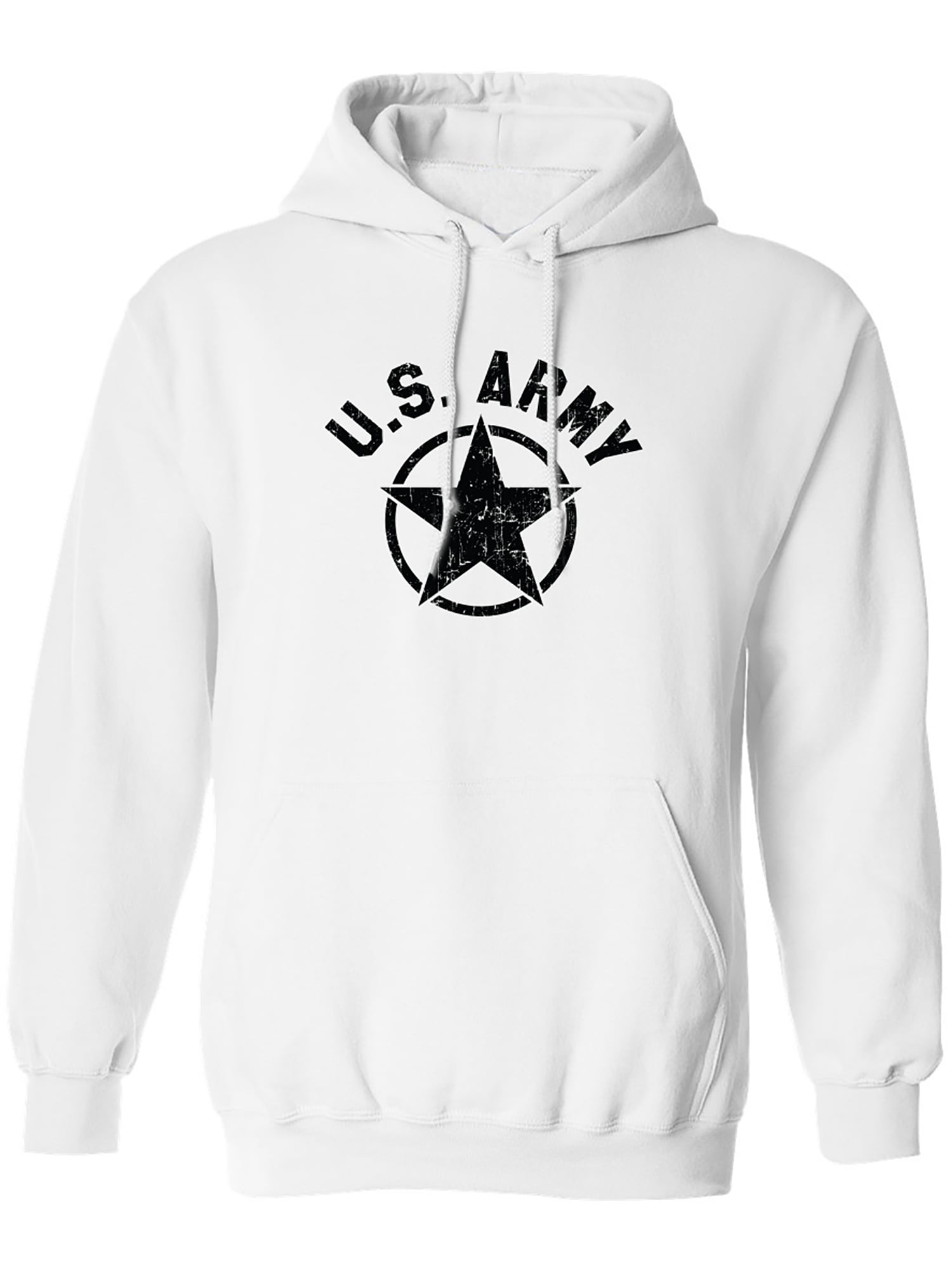 U.S. Army Vintage Arch Logo with black ink Adult Hooded Sweatshirt ...