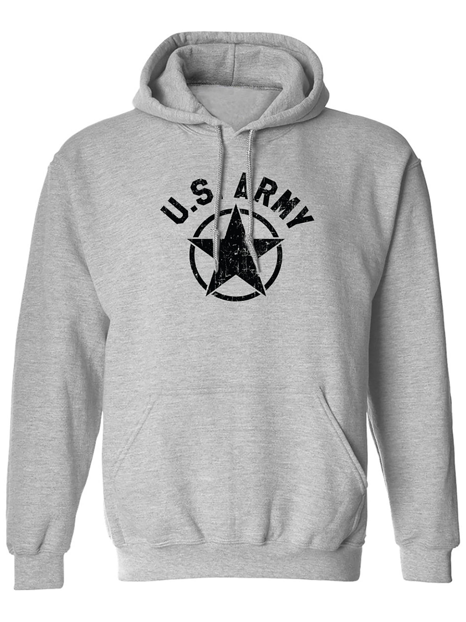 U.S. Army Vintage Arch Logo with black ink Adult Hooded Sweatshirt ...