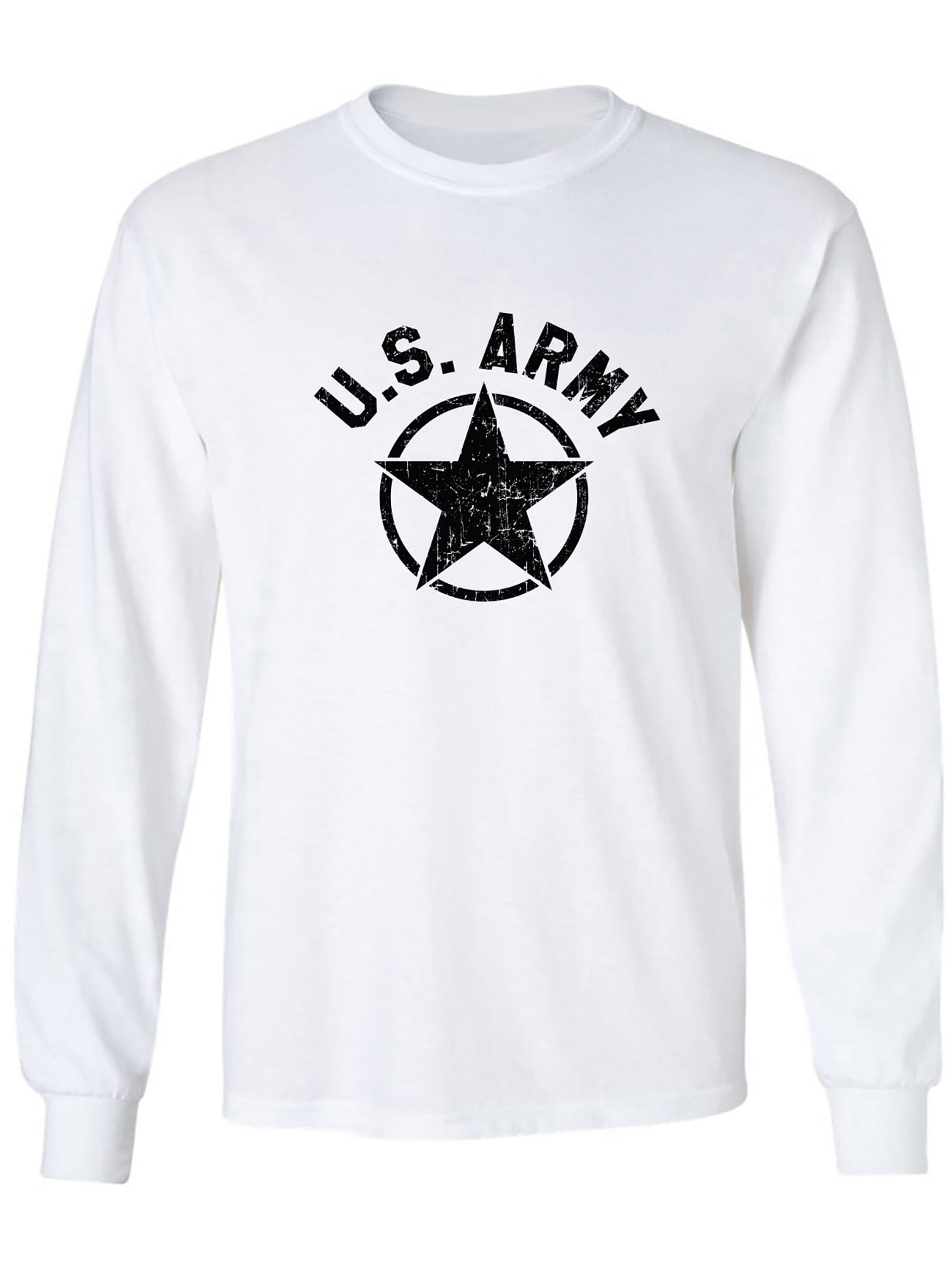 U.S. Army Vintage Arch Logo with black ink Adult Long Sleeve T-shirt ...