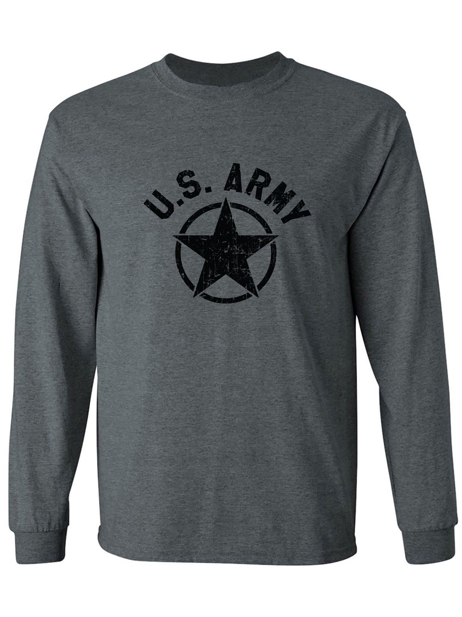 U.S. Army Vintage Arch Logo with black ink Adult Long Sleeve T-shirt ...