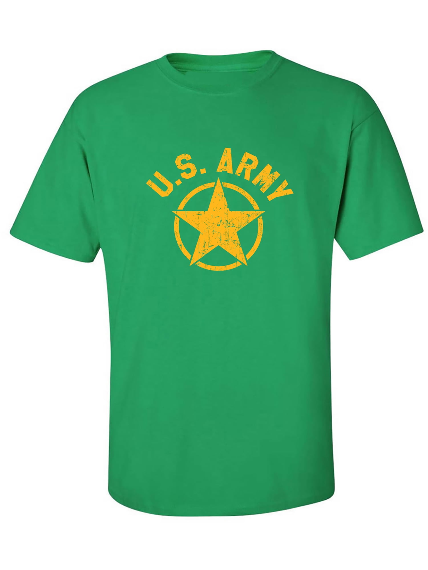 U.S. Army Vintage Arch Logo with gold ink Adult Short Sleeve T-shirt ...