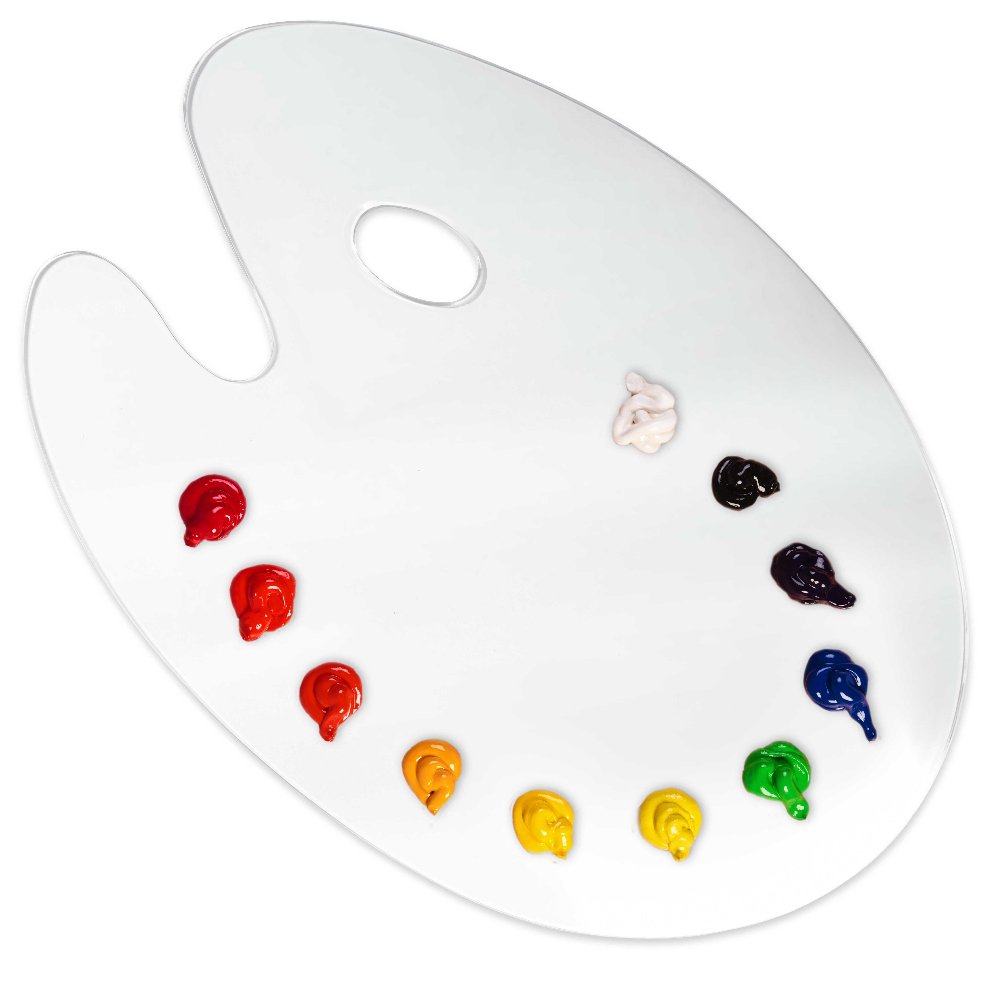 "U.S Art Supply 11.8"" x 15.8"" Acrylic Painting Palette - Clear Oval ...