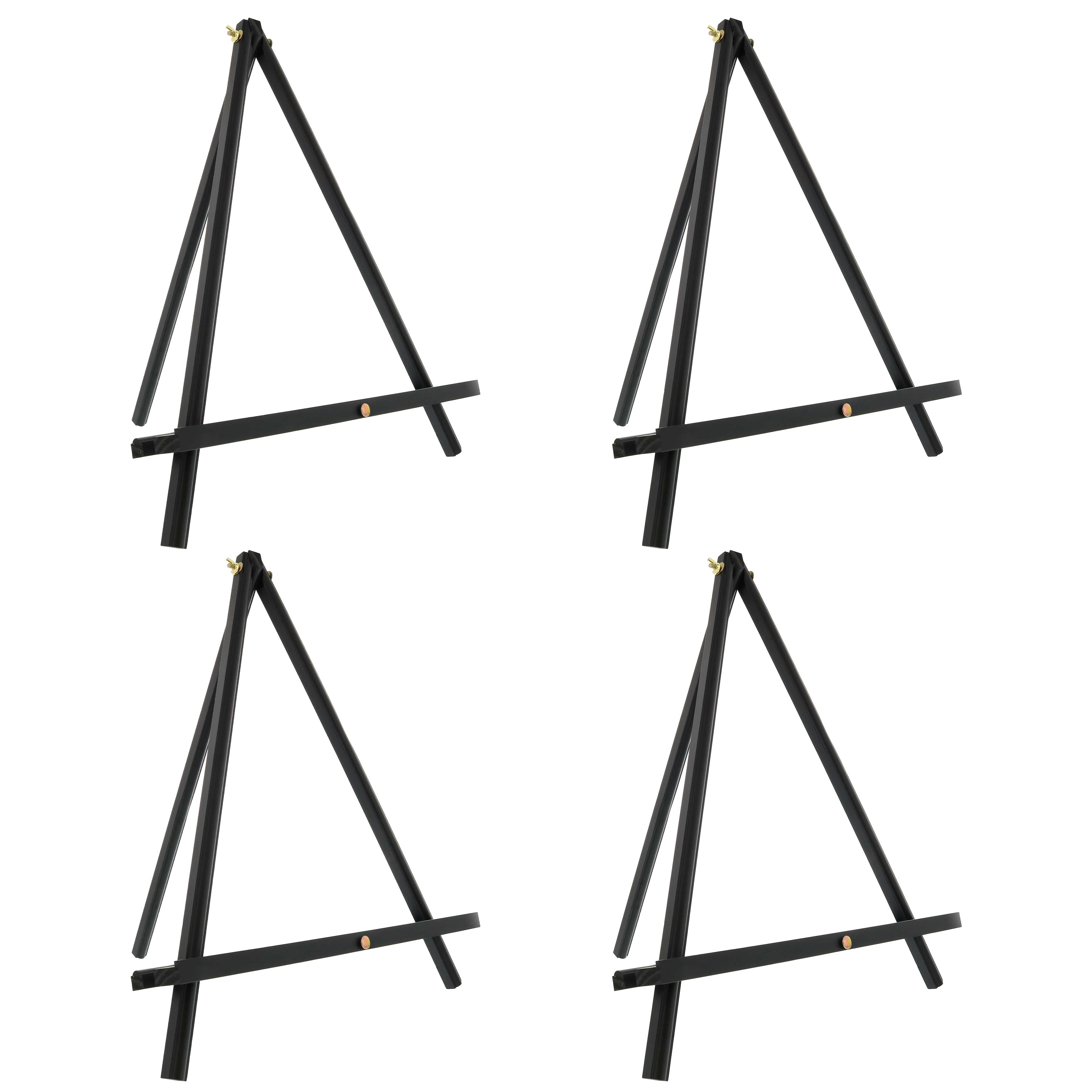 U.S. Art Supply 12" Black Wood Display Stand A-Frame Artist Easel (Pack ...