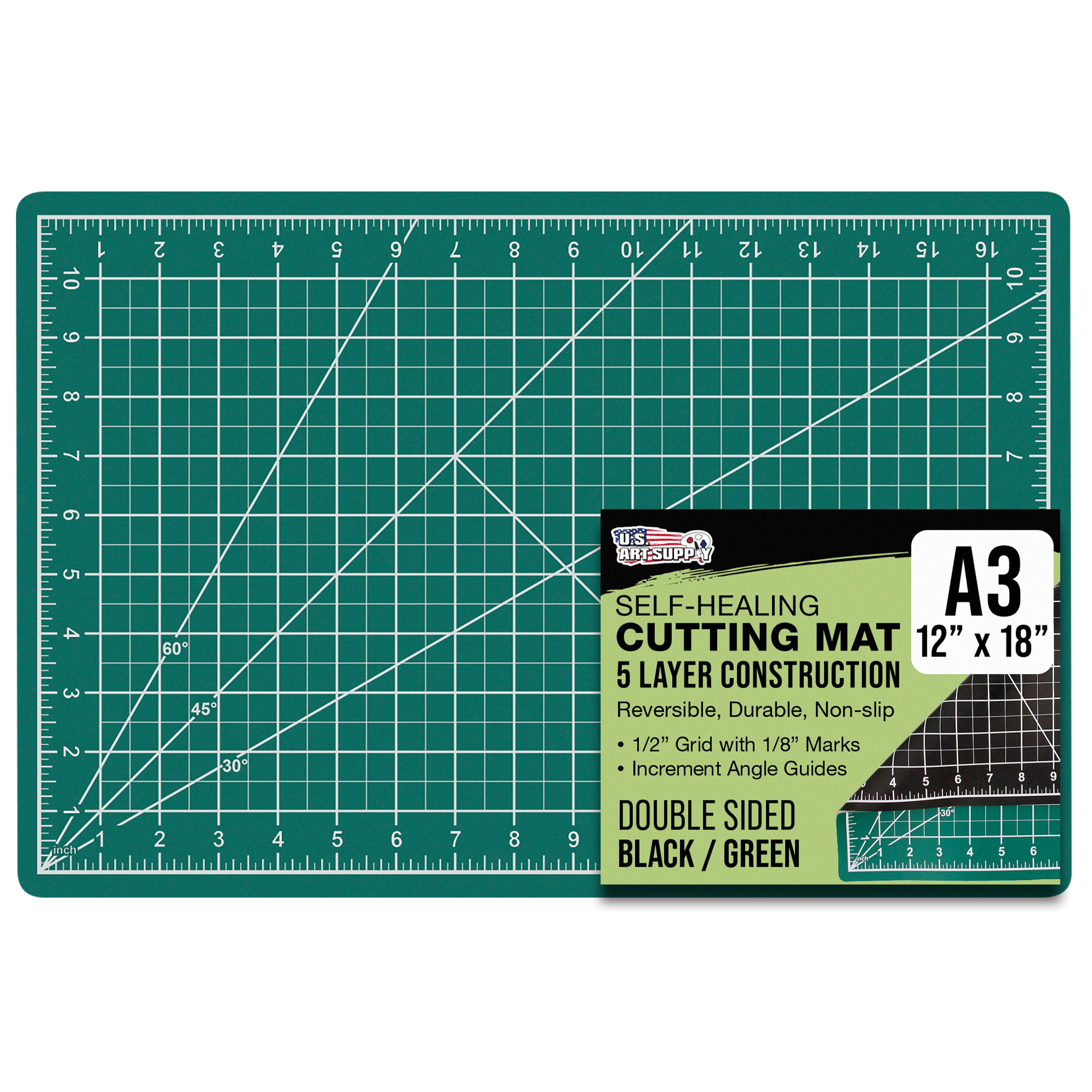"U.S. Art Supply 12"" x 18"" Craft Cutting Mat, 5-Ply Self Healing PVC ...