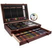 Bibana 145 Piece Deluxe Art Set, Wooden Art Box & Drawing Kit with ...