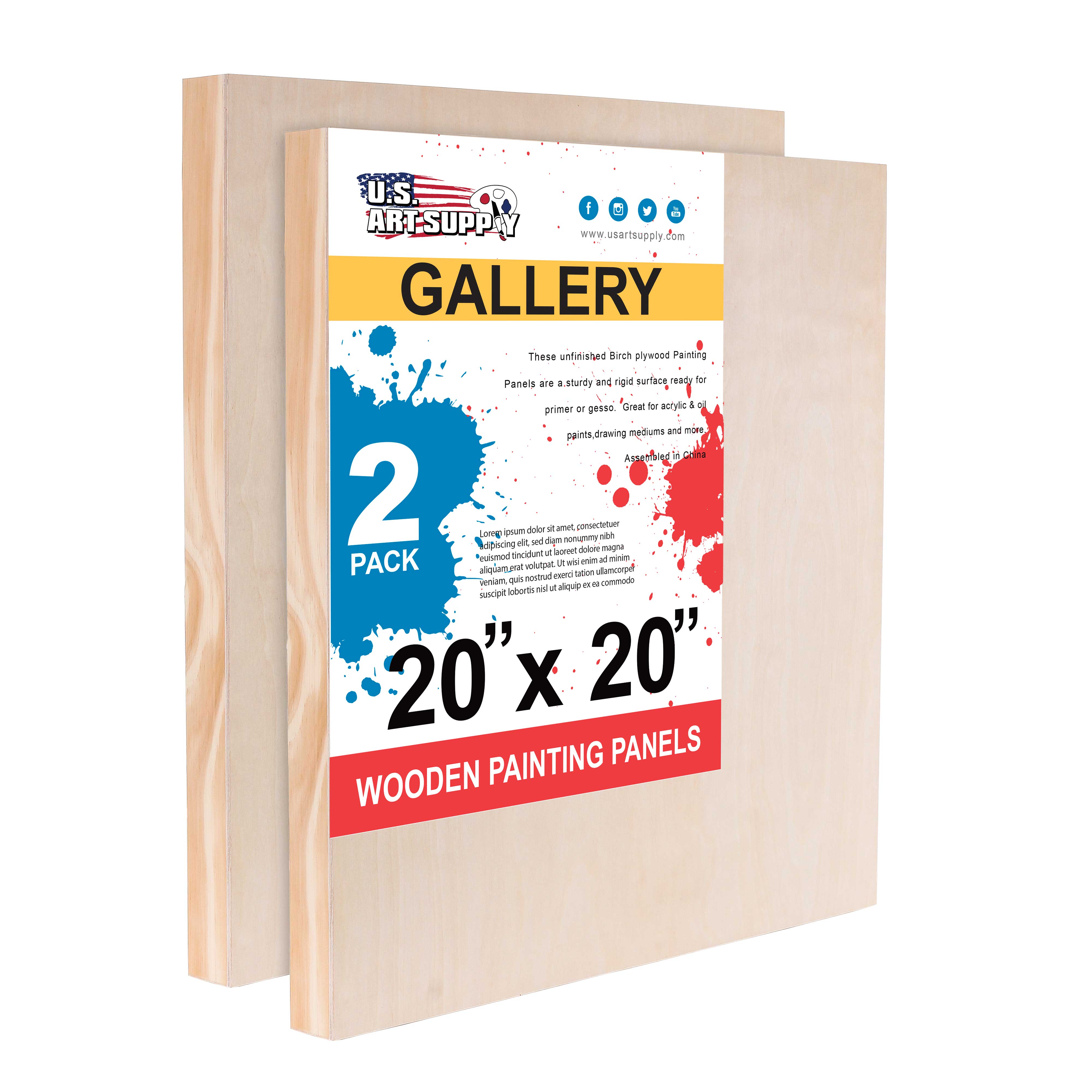 American Easel -18"x18" Deep - NATURAL 1 5/8" Poplar cradled Birch ...