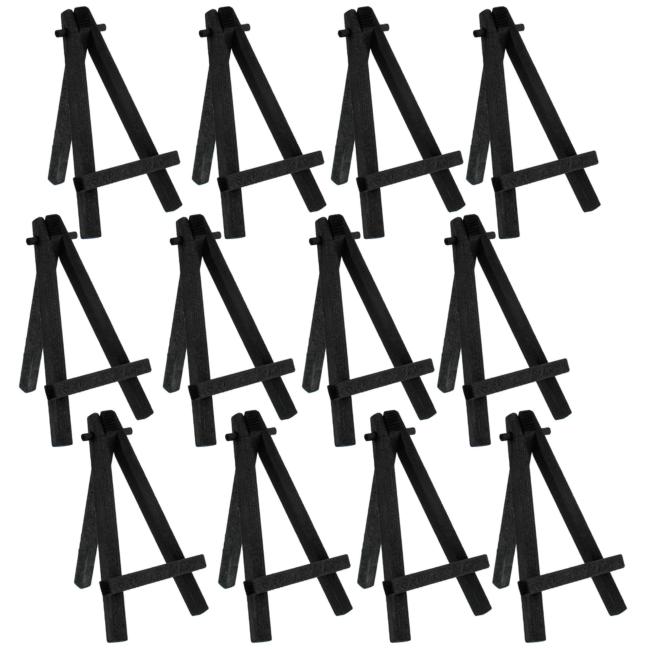 U.S. Art Supply 5" Mini Easel AIS1 (12 Pack) - Wooden A-Frame Tabletop ...