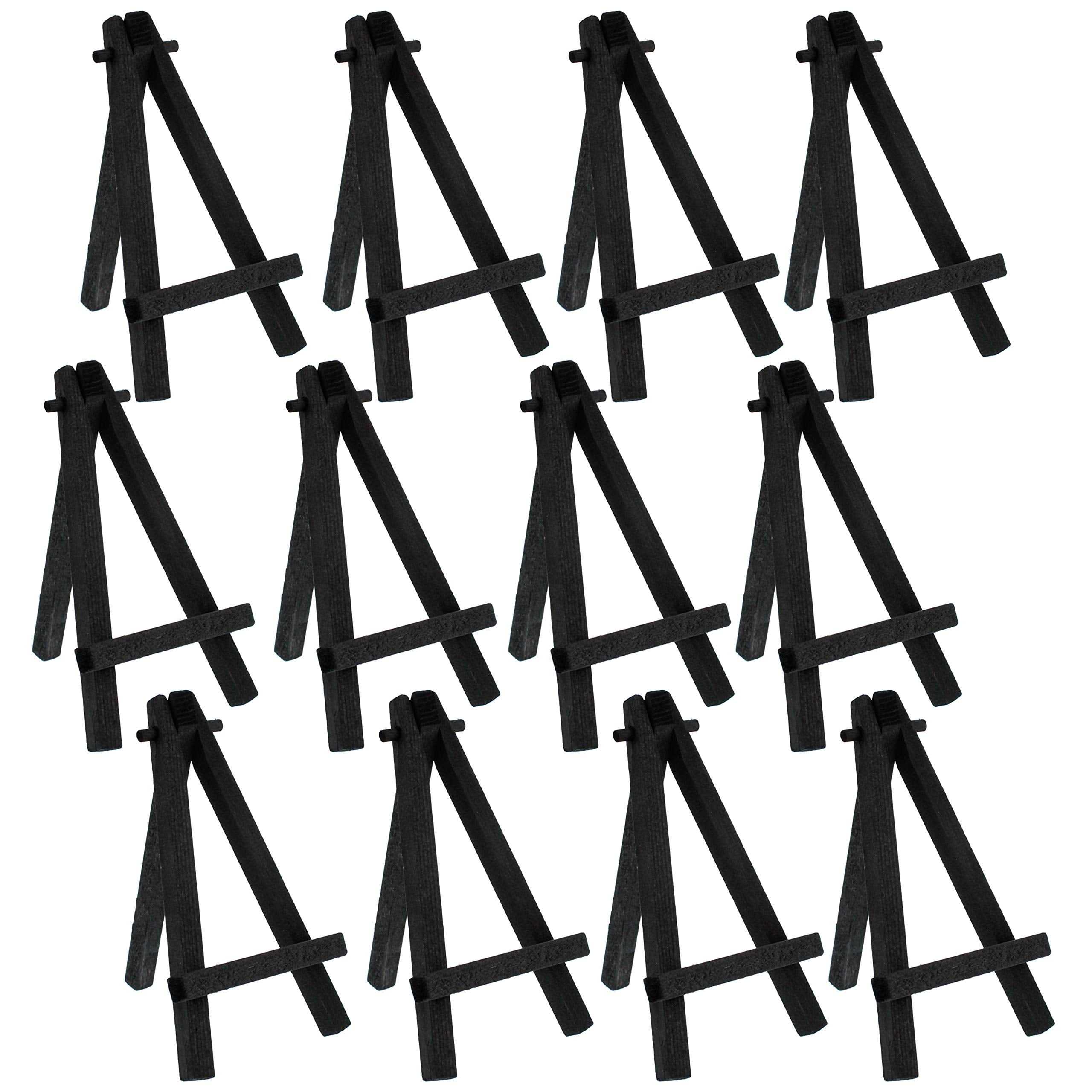 U.S. Art Supply 5" Mini Easel BSL1 (12 Pack) - Wooden A-Frame Tabletop ...