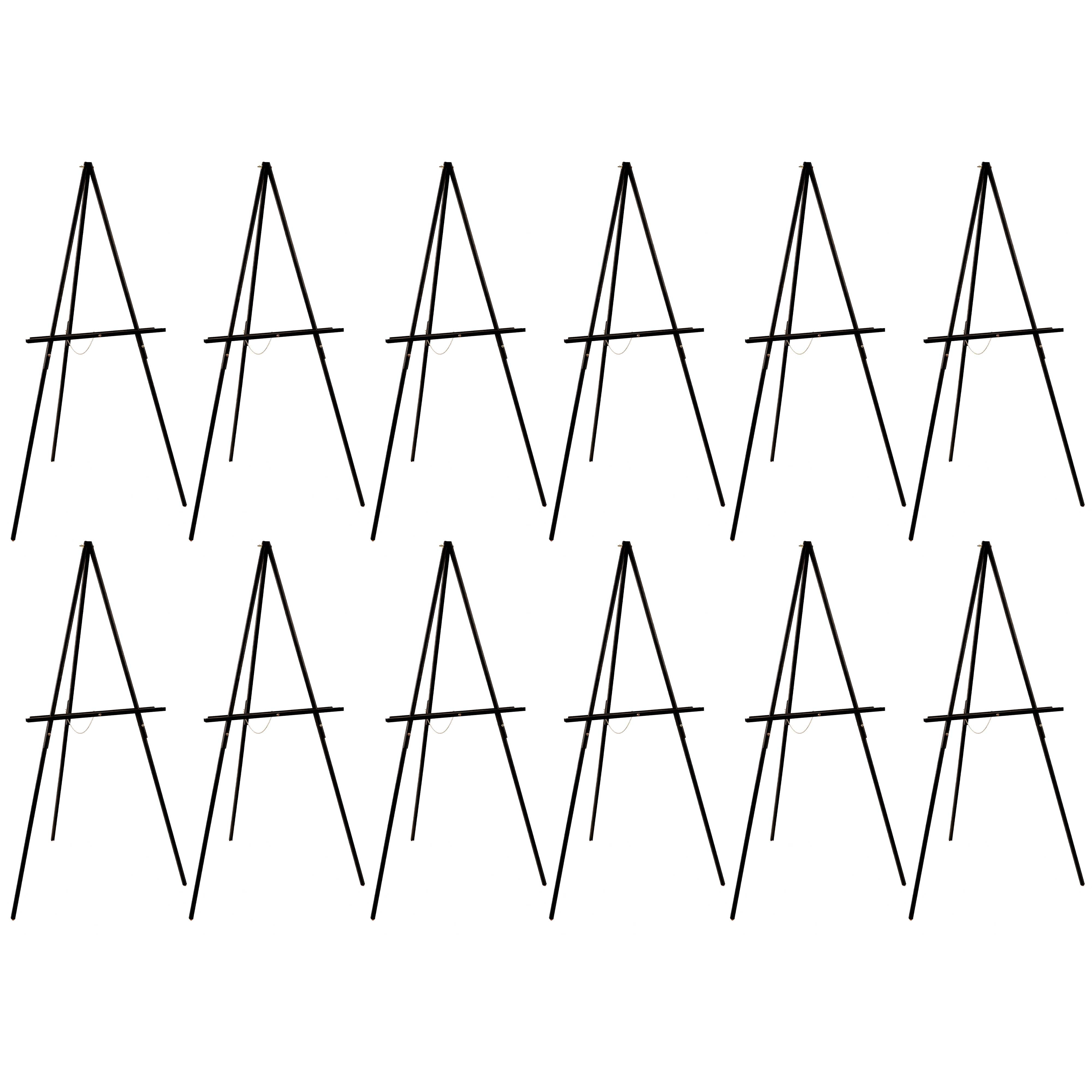 U.S. Art Supply 64" Black Torrey Wooden A-Frame Tripod Artist Floor ...