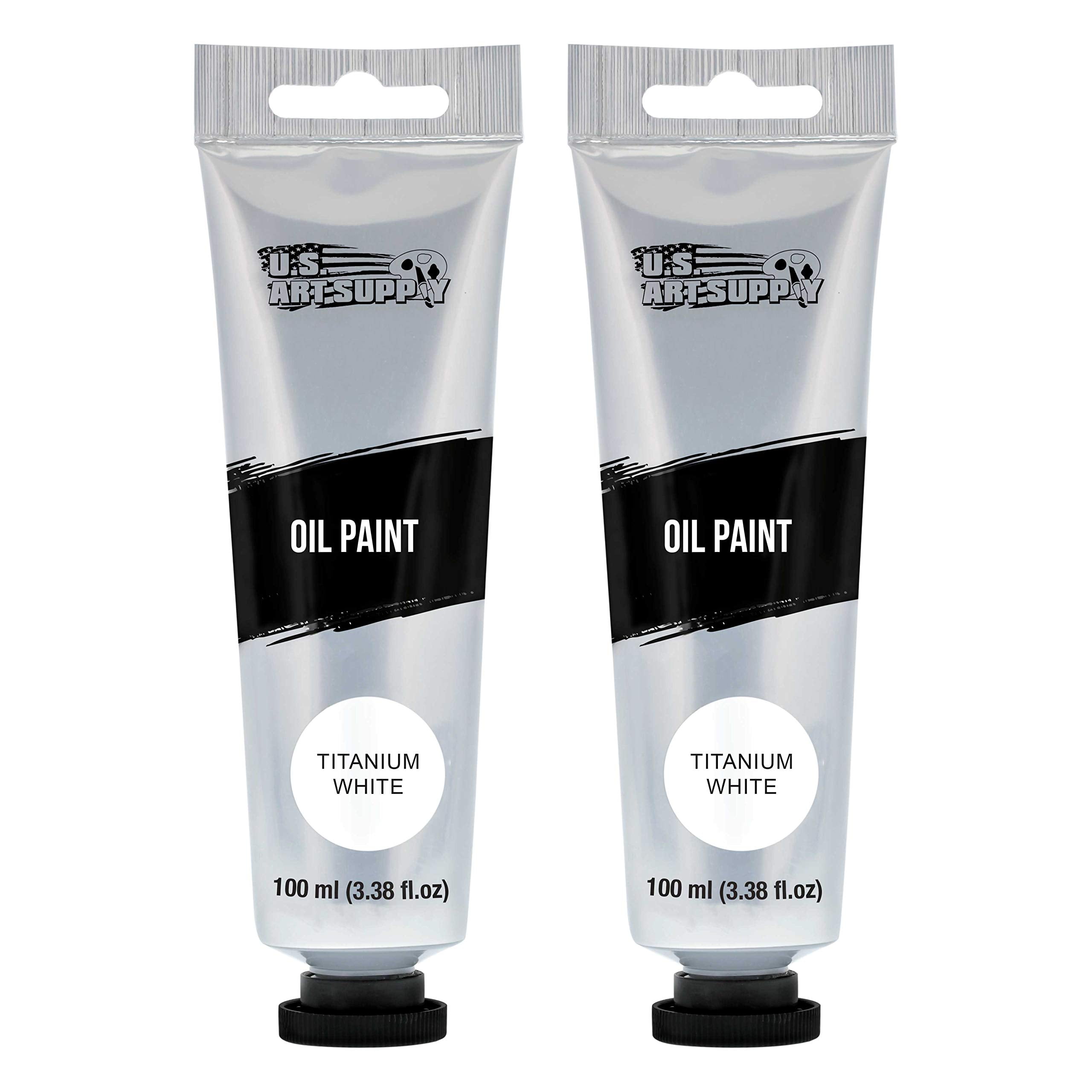 U.S. Art Supply Artists Oil Color Paint, Titanium 2 Extra-Large 100ml ...