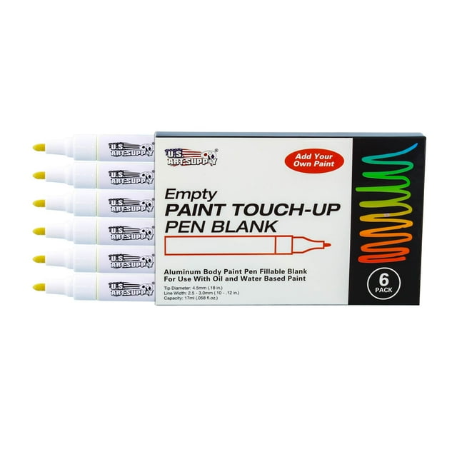 U.S. Art Supply Empty Paint Touch-Up Marker Pen Blank - Aluminum Body ...