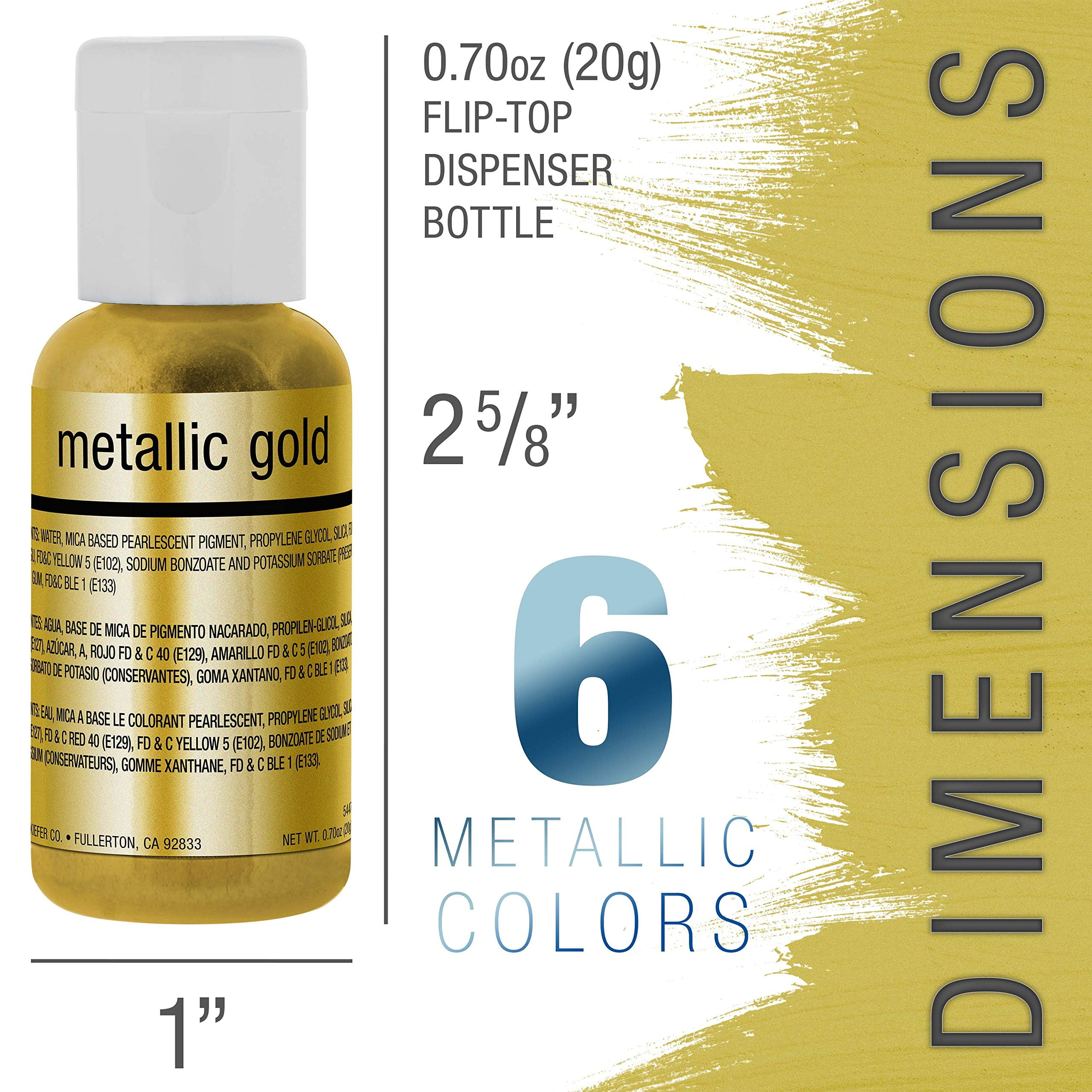 U.S. Cake Supply SCH4 Airbrush Cake Pearlescent Shimmer Metallic Color ...