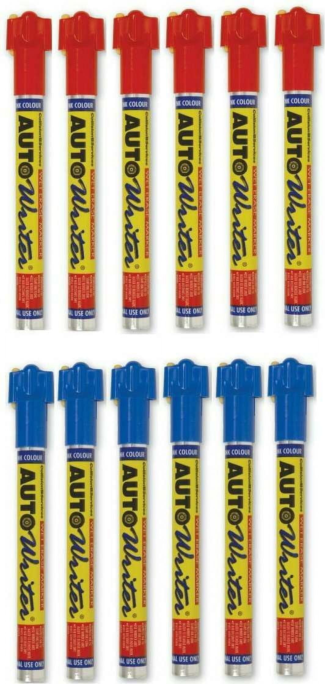 U.S. Chemical & Plastics AUTOWRITER Auto Writer PENS Blue and Red - 12 ...