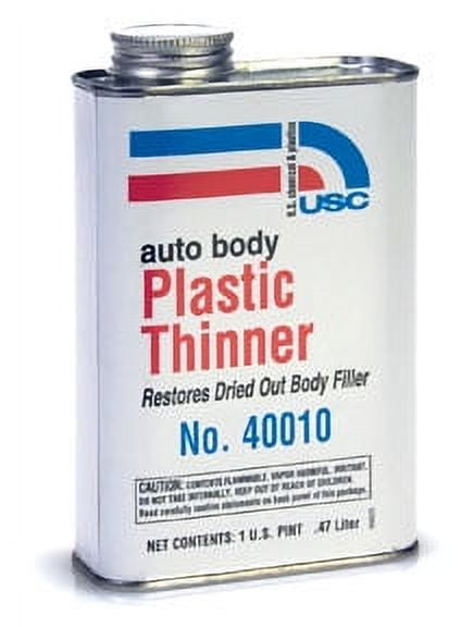 US Chemical 40010 Plastic Thinner, 16 oz Can, Amber Brown, Liquid ...