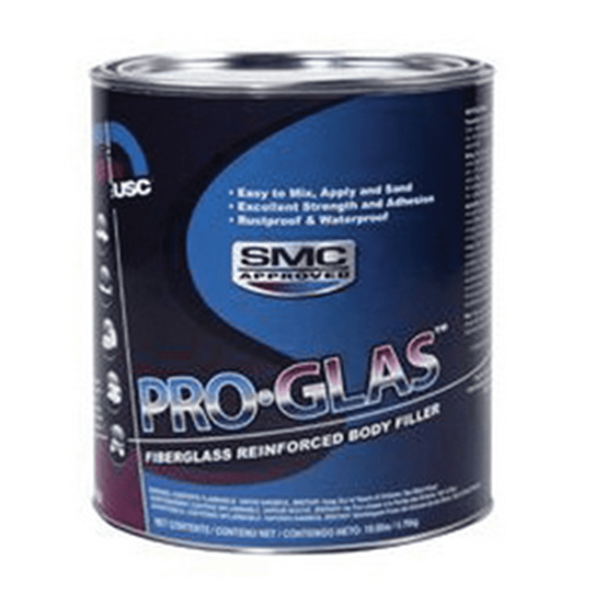 US Chemical PRO-GLAS 25050 Body Filler, 1 gal Can, Gray-Green, Liquid ...