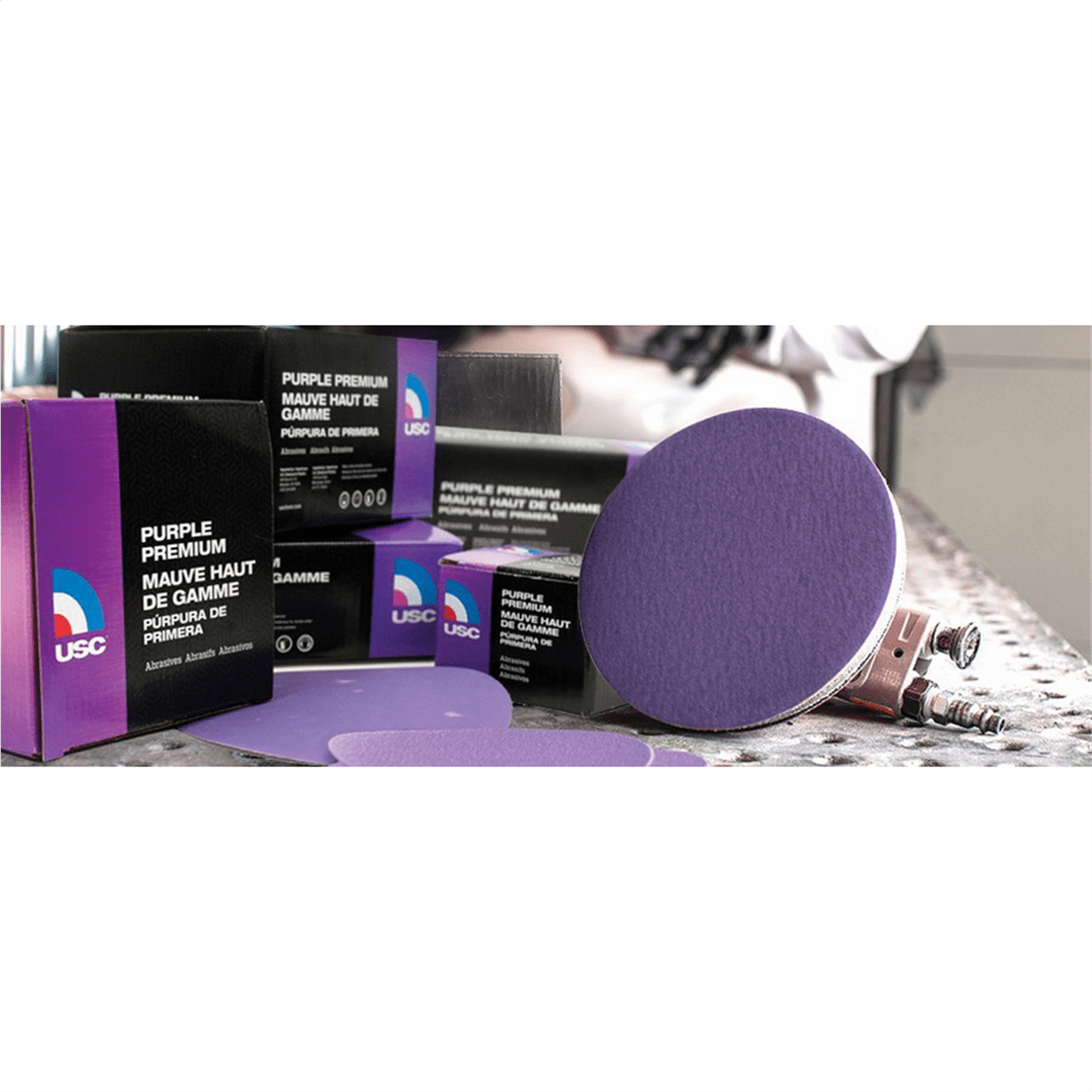 USC ABRASIVES Purple Premium 991820 Sanding Disc, 6 in Dia, P1000 Grit ...