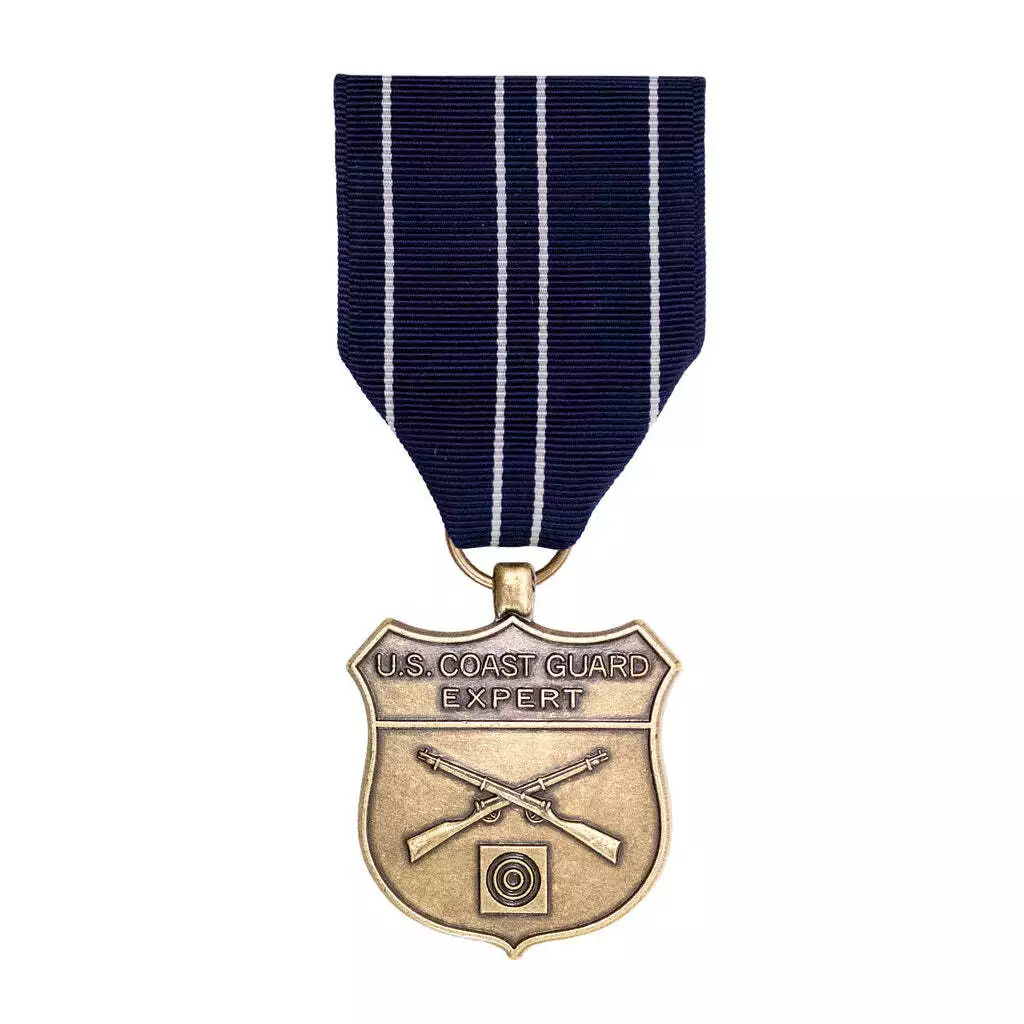 U.S. Coast Guard Expert Rifle Award USCG Genuine Full Size Medal ...
