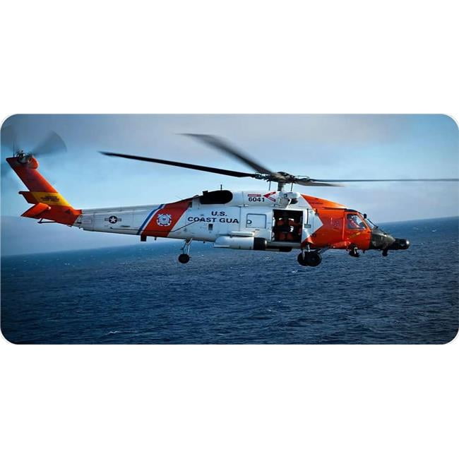 U.S. Coast Guard Helicopter Photo License Plate - Walmart.com