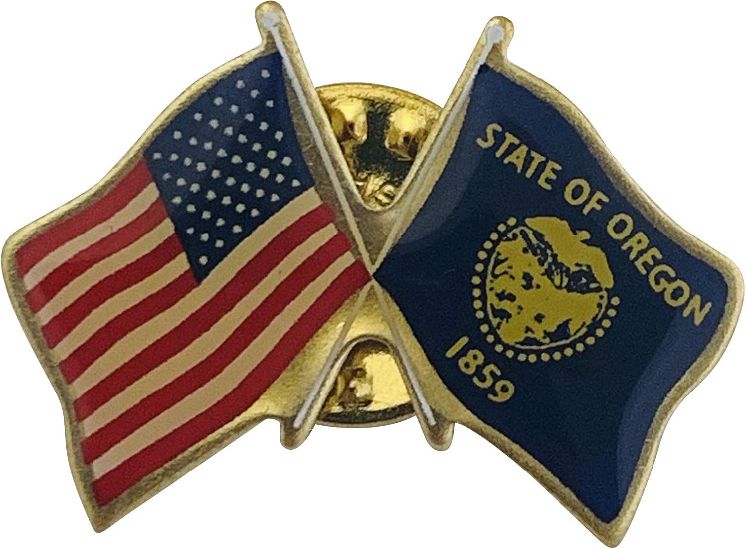 U.S. Crossed Flags Double Waving Friendship Lapel Pin - Walmart.com