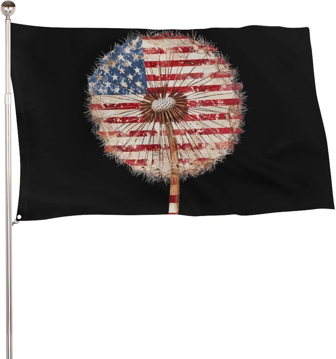 U.S. Dandelion Printed Flag with 2 Brass Grommets Banner Funny for ...