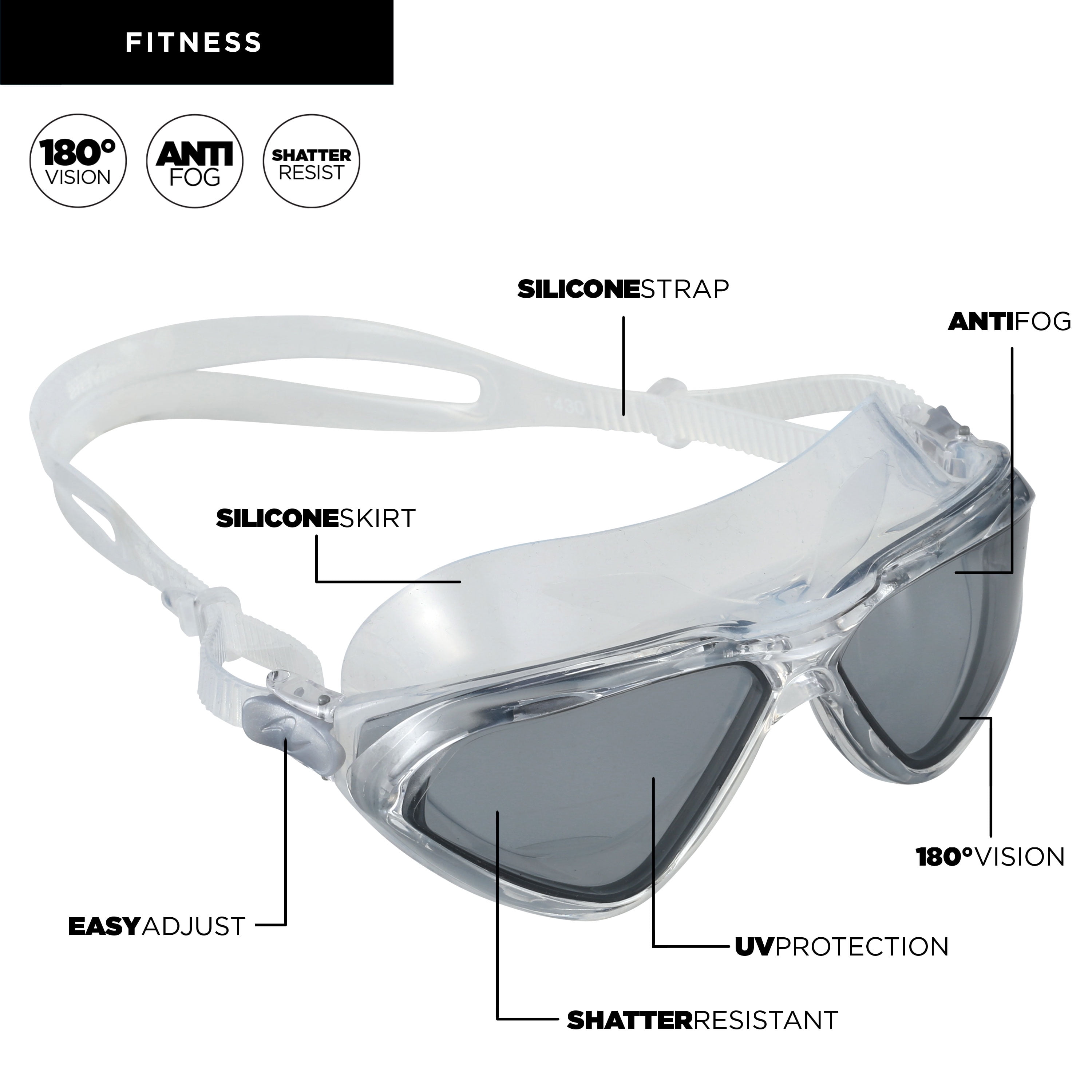 U.S. Divers Stilo Swim Mask for Adults - Quality, Leak-Free, Panoramic ...