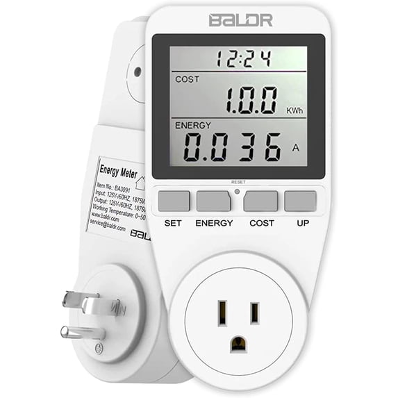 U.S. Electricity Usa Monitor for Home - Applianc Kilowatt Meter Sockets ...