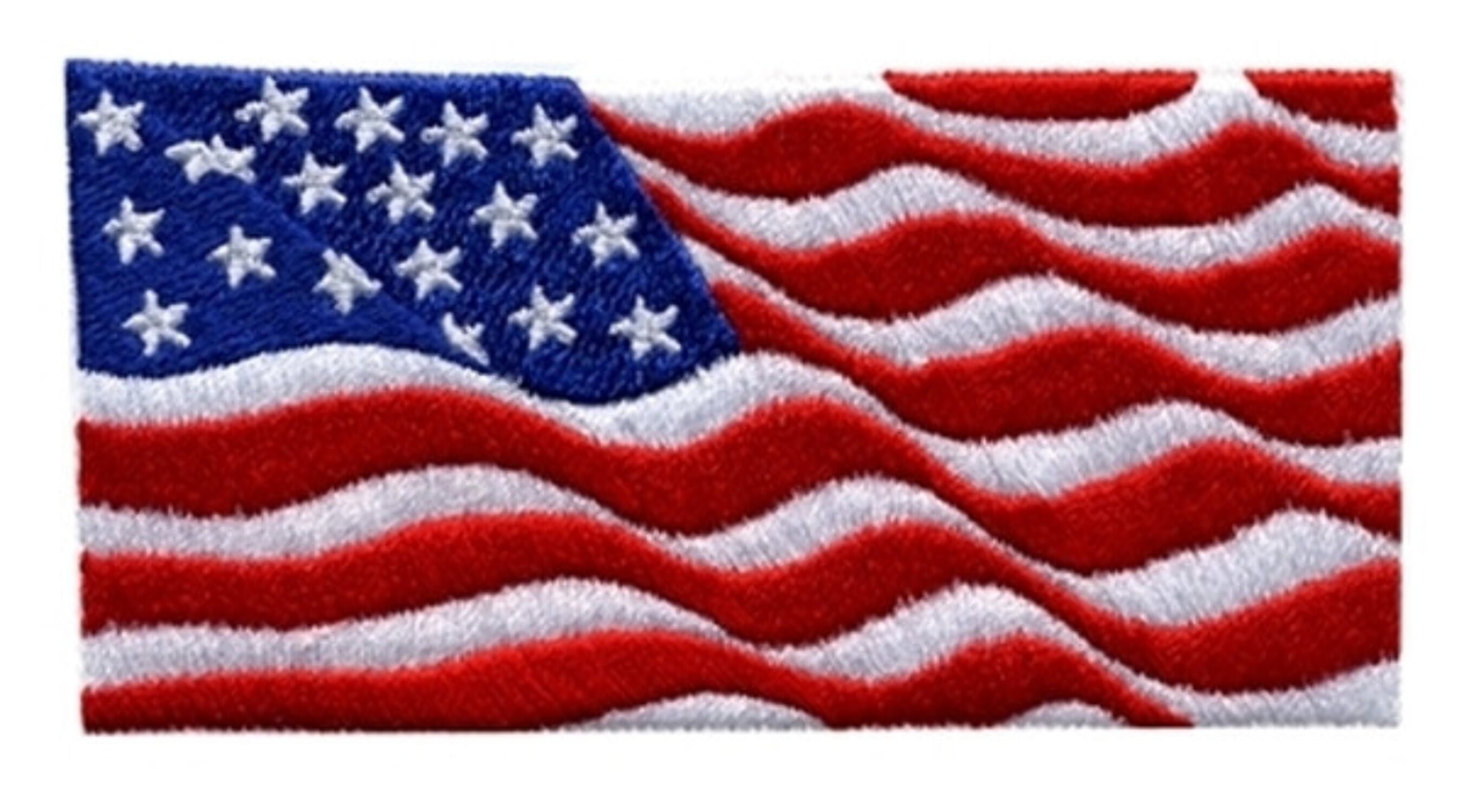 U.S. Flag Patch, Wavy-911, Hot-knifed Edge, 4x2 - Walmart.com