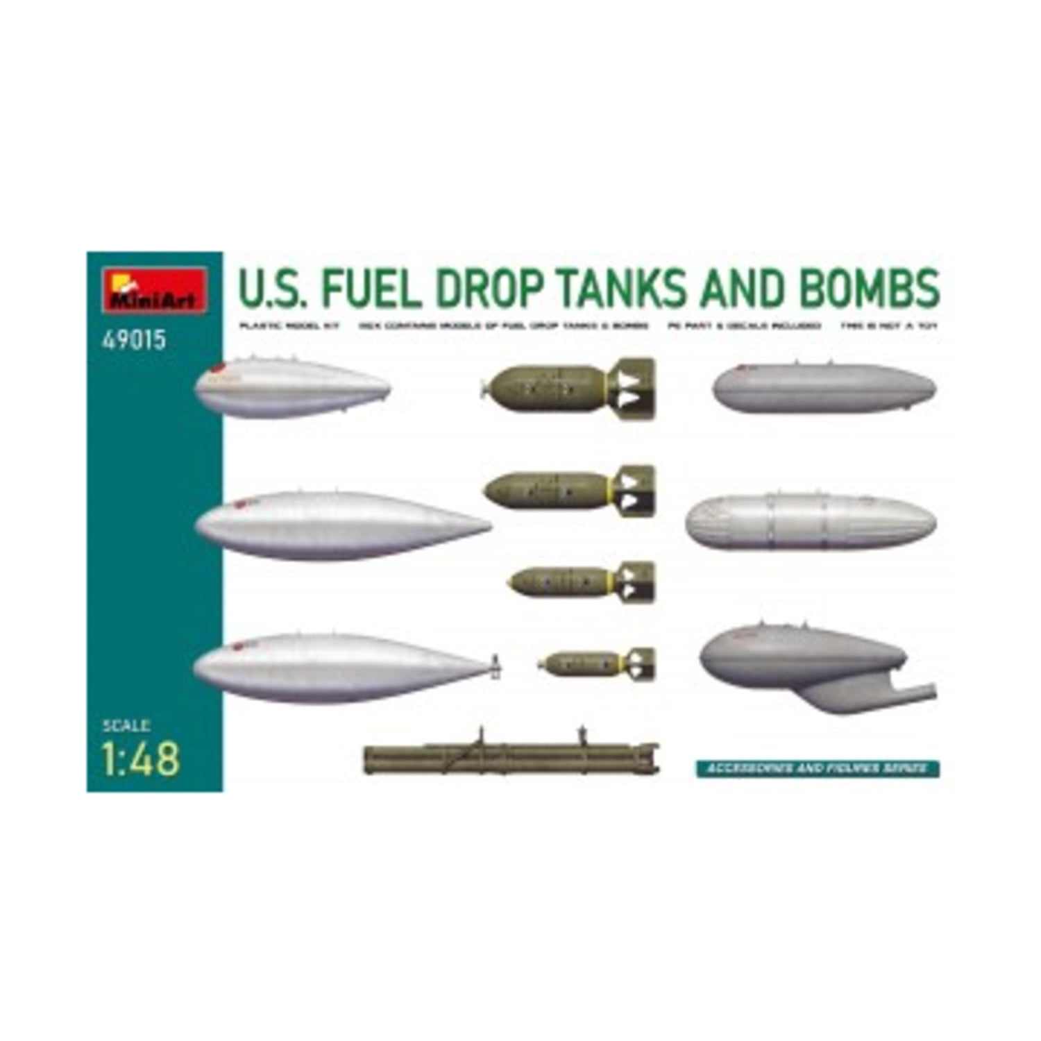 MiniArt Models U.S. Fuel Drop Tanks and Bombs New - Walmart.com