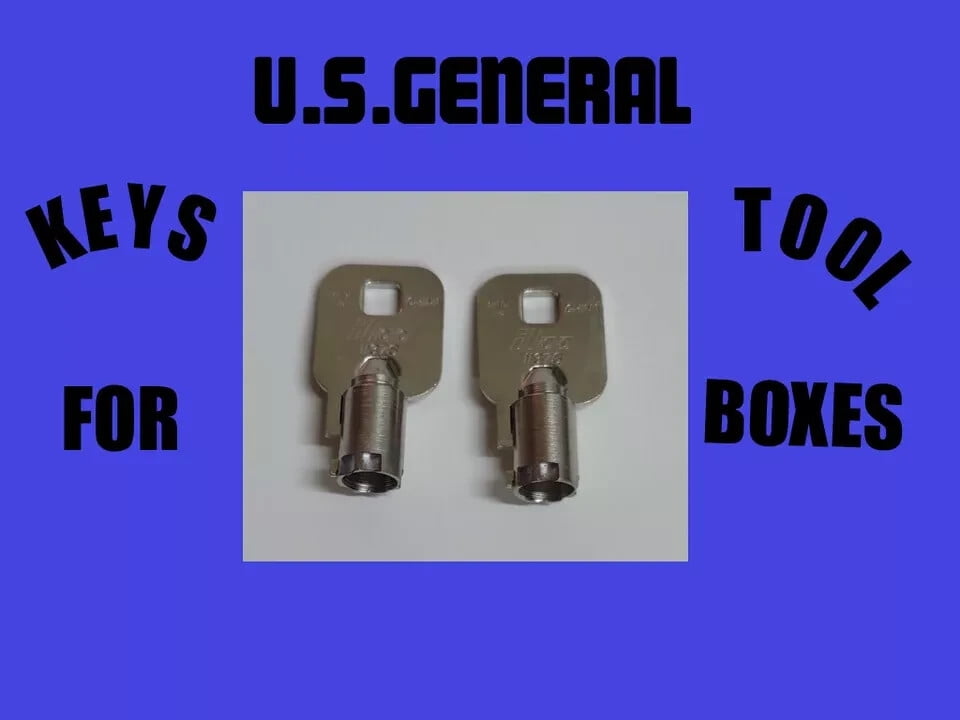 U.S. GENERAL SET OF TWO KEYS 0083 TUBULAR TOOL BOX REPLACEMENT KEY FREE ...