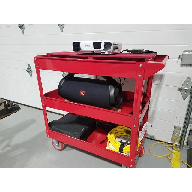 U.S. General 16" x 30" Three Shelf Steel Service Cart - Walmart.com