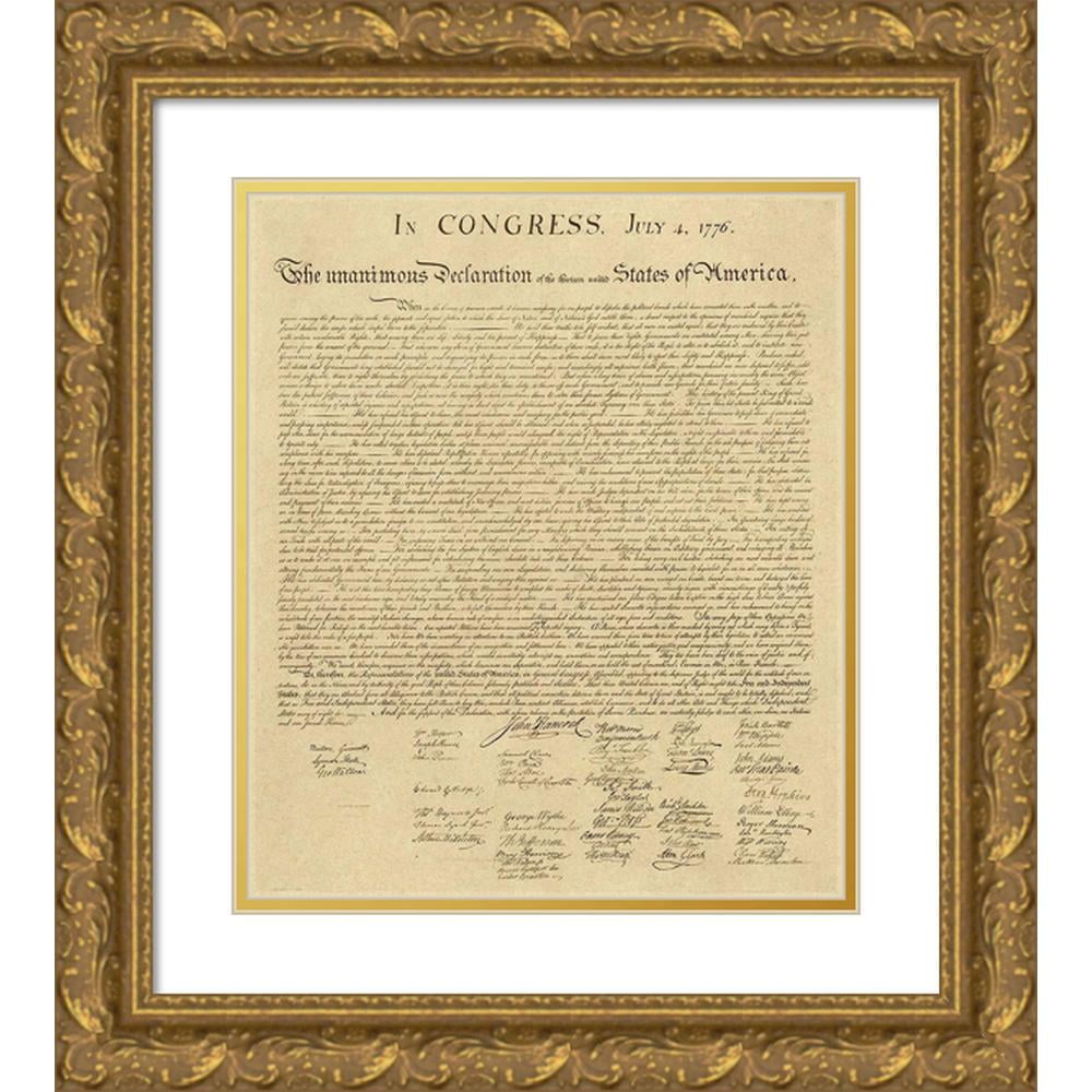 U.S. Government 15x17 Gold Ornate Wood Framed with Double Matting ...