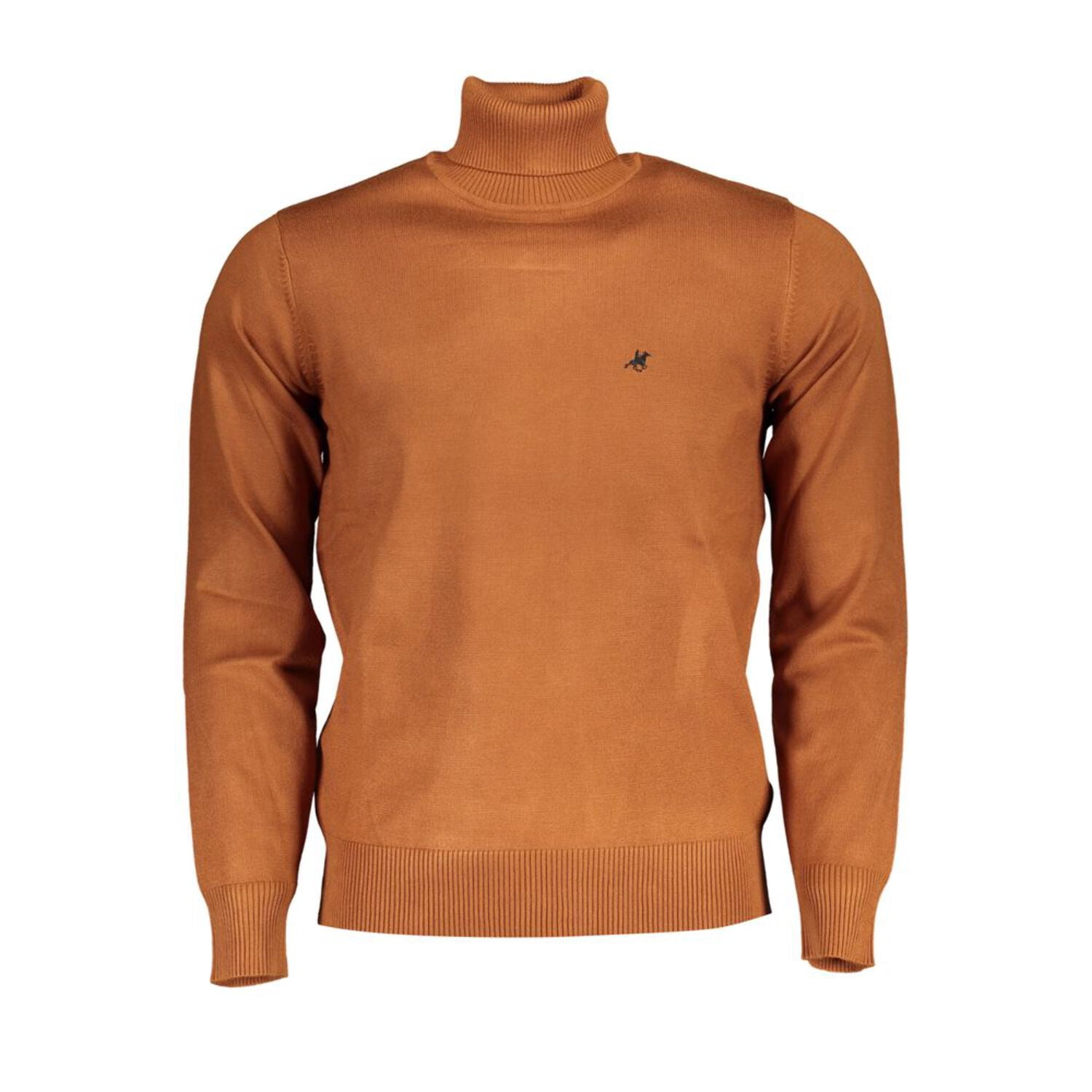U.S. Grand Polo Elegant Turtleneck Sweater with Logo Embroidery ...