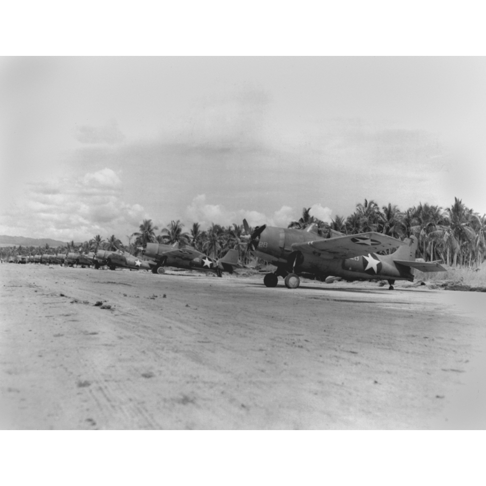 U.S. Grumman F4F Wildcat Planes On The Fighter Strip At Henderson Field History (24 x 18 ...