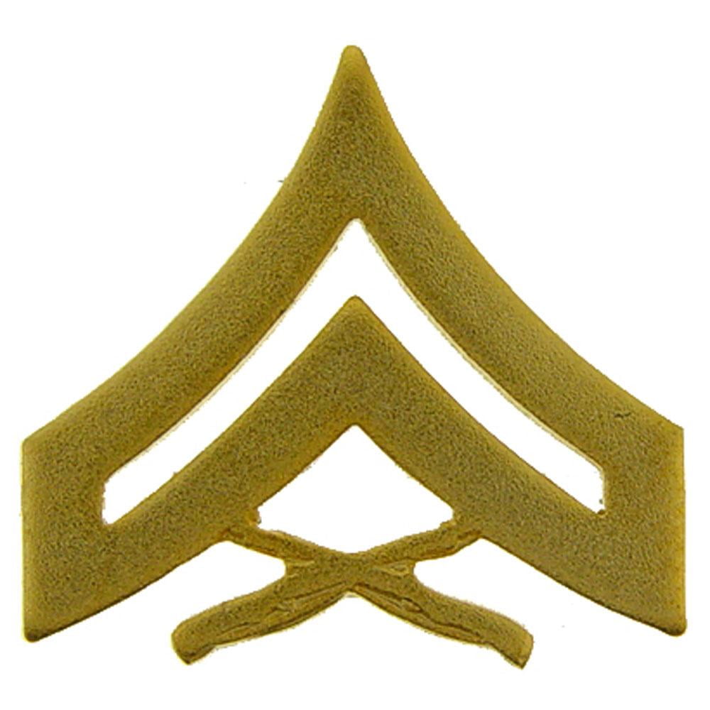 Eagle Emblems P10224 Rank - USMC, E4, Corporal - Gold - 0.88 in. Wide ...