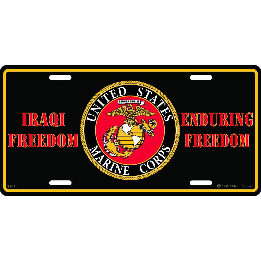 U.S.M.C. Iraqi & Enduring Freedom License Plate - Walmart.com