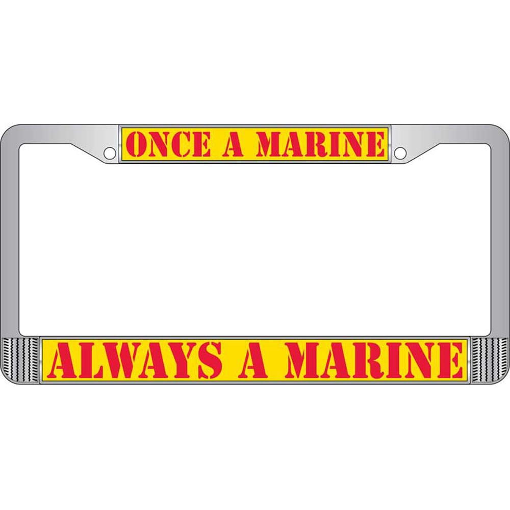 U.S.M.C. Once A Marine License Plate Frame - Walmart.com